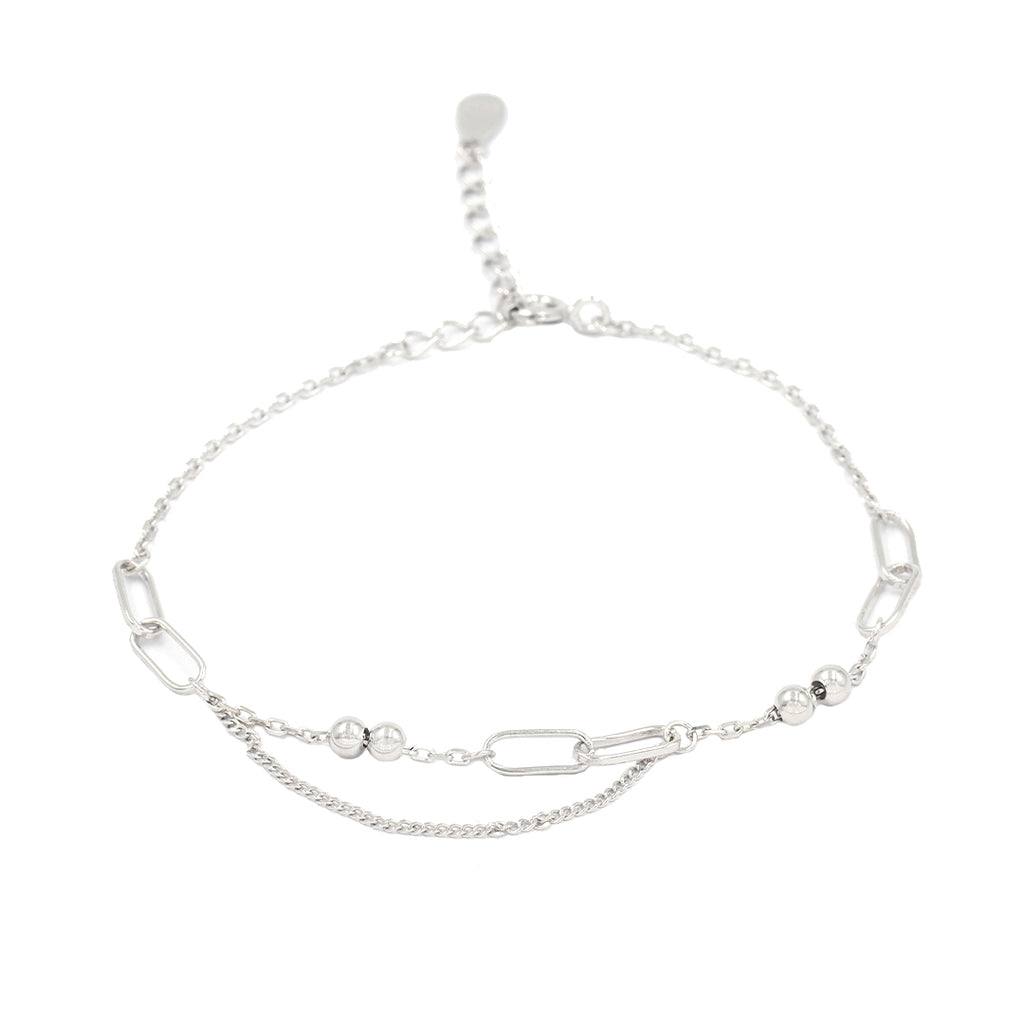 ERI 925 Silver Interlinked Chain Adjustable Bracelet – Eri Silvers