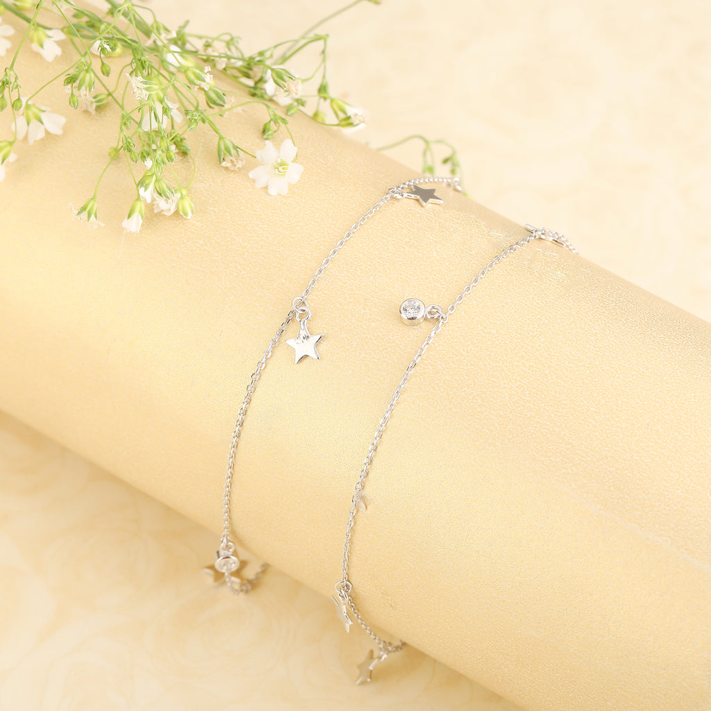 Shine Bright with our Silver Star Anklet | Shop Online – Eri Silvers