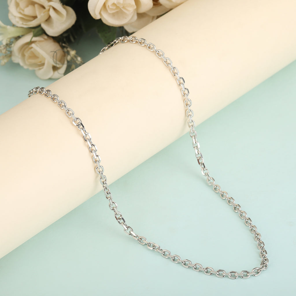 Linked Design Silver Chain | Sleek Elegance – Eri Silvers